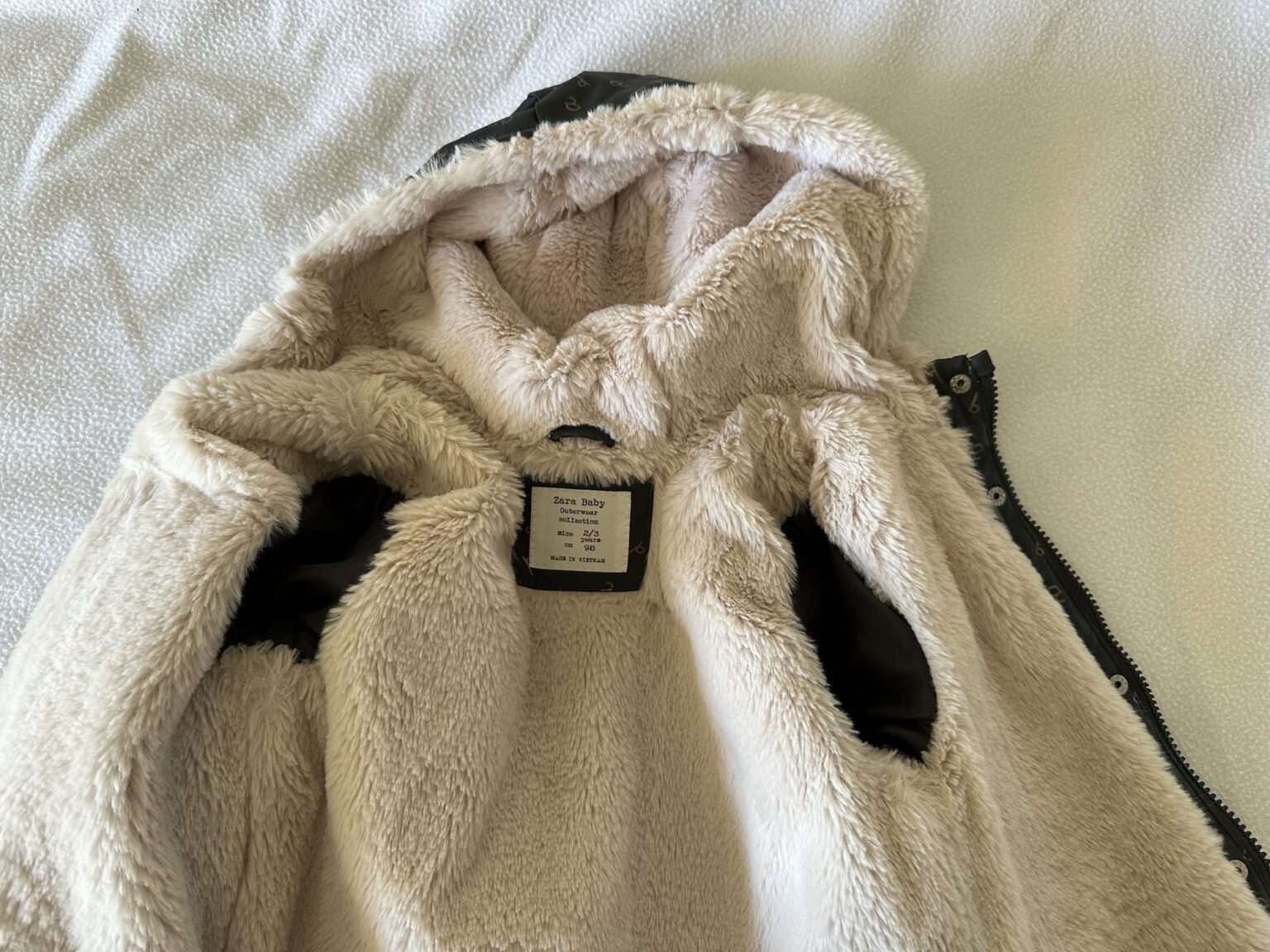 Zara Furry Alphabet Toddler Raincoat - Malibu Karina