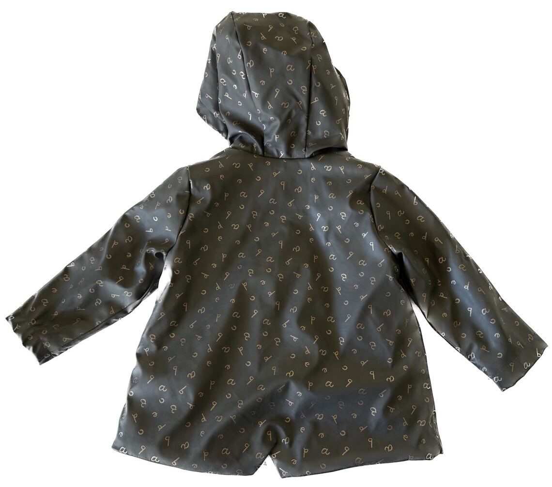 Zara Furry Alphabet Toddler Raincoat - Malibu Karina