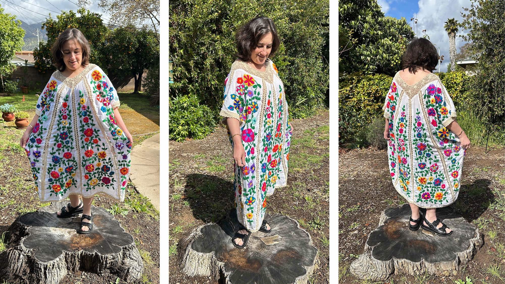 Petite Friendly Free People x MOMO Bella Flor Embroidered Kaftan ...